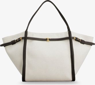 Tod's Tim canvas and leather Medium Shopping Bag - TODS - gender_Woman