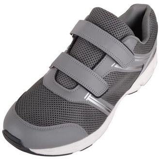 Absolute Footwear Baskets l&eacute;g&egrave;res et larges pour homme avec double fermeture tactile et fermeture &eacute;clair, gris, 46 EU