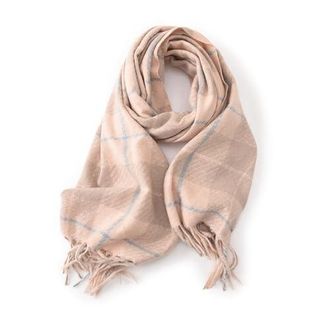 Generic &Eacute;charpe chaude en imitation laine ray&eacute;e pour femme et homme - Style d&eacute;contract&eacute; et tendance, kaki, Taille unique