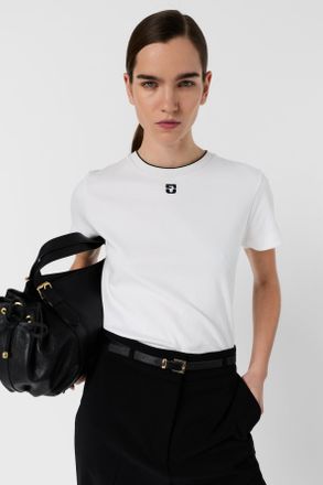Gerard Darel T-shirt en coton &agrave; monogramme - MAIANE - Blanc