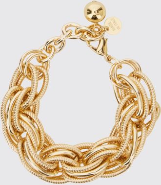 Semicouture Bracelet Allie en m&eacute;tal dor&eacute; avec d&eacute;tail en pierre dagate