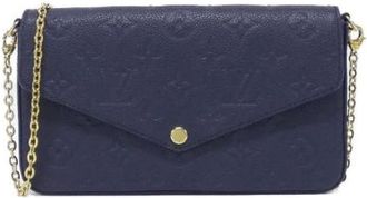 Louis Vuitton Sac bandouli&egrave;re Pochette Felicie Monogram Empreinte Pre-owned - Femme - Pre-owned - Bleu - Taille: ONE Size