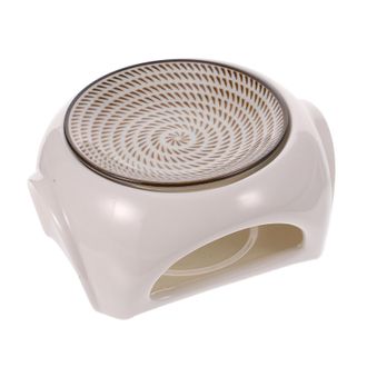 TOPBATHY Keramik Duftlampe Aromatherapie Wachs Aromalampe mit Licht Tragbar f&uuml;r Schlafzimmer Yoga Meditationsraum und Spa Stilvolle Duftquelle und Wohnraumdeko