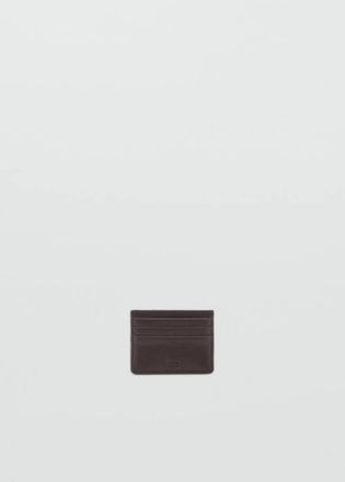Mango Porte-cartes tress&eacute; marron - Homme - Taille unique - MANGO MAN