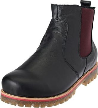 Andrea Conti Bottines pour Femme, Noir Bordeaux, 39 EU