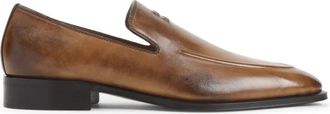 Miu Miu Brown Calf Leather Loafers With Polished Finish - Gr. 39 (EU) - in Braun
