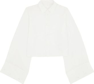 Maison Margiela Femme, Blouses et Chemises, Blanc, Taille: 38 FR Crop Shirt