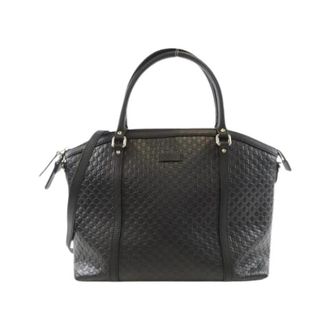 Gucci Pre-owned Micro Guccissima Leder Tote Bag - - Pre-owned - Damen - Schwarzk - ONE SIZE