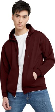 Hanes Champion Hanes Hoodie, EcoSmart Fleece Full Zip Up Hooded Sweatshirt f r Herren, Gl hbeere, Large