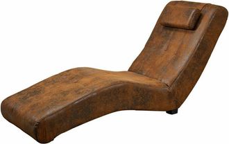 Massivmoebel24 Relaxliege 180x62x87 braun spleen