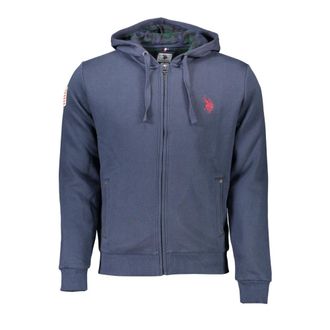 U.S.Polo Association Blaue Kapuzenpullover mit Rei&szlig;verschluss - - Sweatshirts & Hoodies - Herren - Blau - 2XL