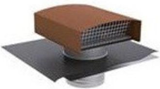 Atlantic Chapeau de toiture couleur rouge tuiles diamètre 355 pour sorties de conduits de ventilation ATLANTIC