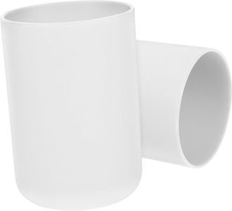 DOITOOL 2 Stück Mundspülbecher aus Bpa freiem PP Kunststoff Wiederverwendbarer Zahnbürstenbecher für Badezimmer Leichter Trinkbecher mit Glatter Oberfläche Vi