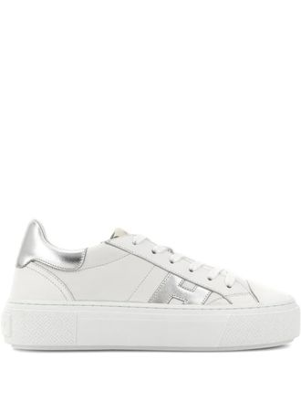 Hogan Low-Top Sneaker - Low-Top Sneakers With Silver Accents - Gr. 38,5 (EU) - in Wei&szlig; - f&uuml;r Damen