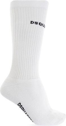 Dsquared2 Homme, Sous-v&ecirc;tements, Blanc, Taille: XS Logo Socks