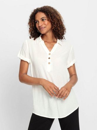 Witt Klassische Bluse Schlupfbluse Kurzarm