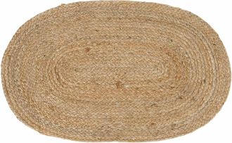 House Nordic Ovaler Teppich aus naturfarbener Jute 50 x 80 cm