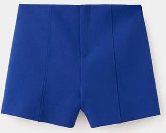 Mango Short uni avec passants bleu - Femme - 32 - MANGO