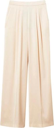 Twinset Femme, Pantalons, Beige, Taille: 50 FR Pantalon Large en Satin