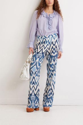 Gerard Darel Pantalon large &agrave; motifs Ikat - ELEONA - Indigo