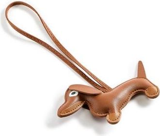 Au Printemps Paris Porte-clé chien en cuir à attacher