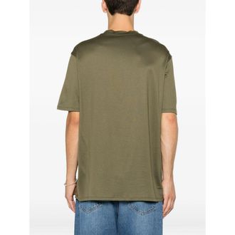 Emporio Armani Logo-Print Crew Neck T-Shirt - Green