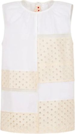 Marni Femme, Tops, Blanc, Taille: 40 FR Top sans manches