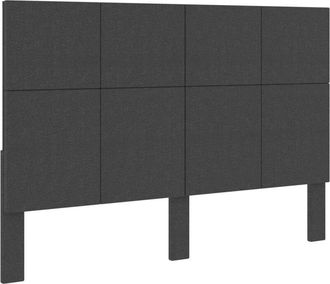 vidaXL Kopfteil Dunkelgrau Stoff 140&times;200 cm Vidaxl