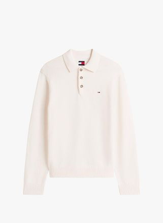 Tommy Hilfiger Pull col polo boutonn&eacute; en coton