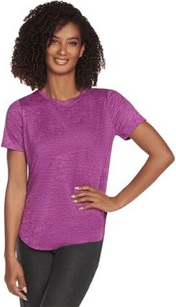 Skechers Tunique Godri Swift T-Shirt, Rayons Violets/Rose trémière, S Femme