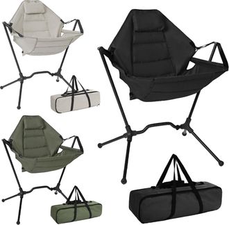 Generic Camping-Schaukelstuhl, zusammenklappbar, f&uuml;r den Au&szlig;enbereich, gepolsterter Stuhl, tragbar, verstellbarer Gartenstuhl, zusammenklappbar, H&auml;ngematte f&uuml;