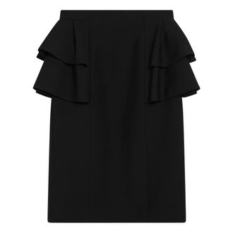 Valentino Eleganter Schwarzer Wollseidenrock - - Skirts - Damen - Schwarzk - M