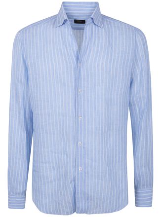 Barba Classic Linen Stripes Shirt