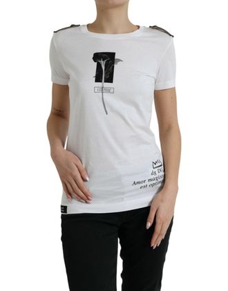 Dolce & Gabbana Logo-Printed Cotton T-Shirt - White