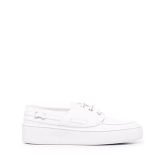 Sergio Rossi Wei&szlig;e Leder Low-Top Sneakers - - Shoes - Damen - Wei&szlig; - 40 EU