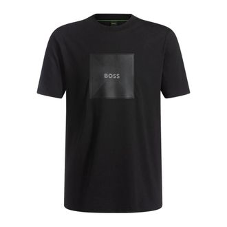 HUGO BOSS Tee Logo Rib - - Tops - Herren - Schwarzk - XL