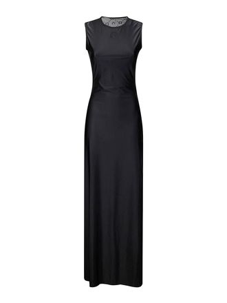 Marine Serre Maxi Robe - Noir