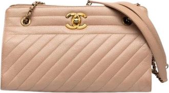 Chanel Pre-owned Quilted Goatskin Tote - - Pre-owned - Damen - Beige - ONE SIZE