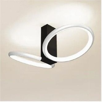 Trade Shop Trade Shop - LED-DECKENLEUCHTE 22W 2 KREISE WEISS MODERNE DOPPELRING-DECKENLAMPE 50537