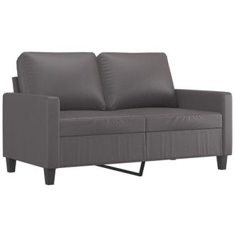 vidaXL 2-Sitzer-Sofa Grau 120 cm Kunstleder Vidaxl