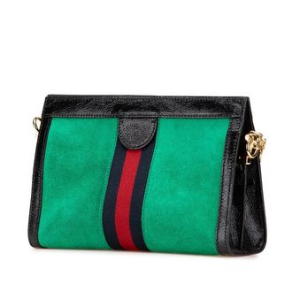 Gucci Hobo Bags - Small Suede Ophidia Chain Crossbody - Gr. unisize - in Gr&uuml;n - f&uuml;r Damen