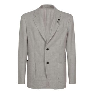 Lardini Einreihige Jacke - - Jackets - Herren - Beige - 4XL