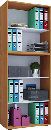 VCM Holzregal stehend | platzsparender Aktenschrank | Ma&szlig;e ca. B. 70 x H. 184 x T. 37 cm | Elegantes Regal stehend | B&uuml;roregal - Lona 5f