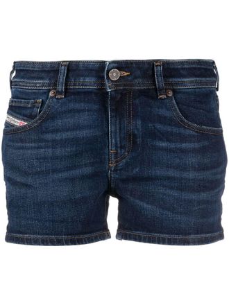 Diesel short en jean &agrave; coupe droite - Bleu