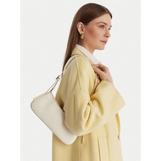 Calvin Klein Handtasche Calvin Klein Emblem Aop Small Shoulder Bag LV04F3324G &Eacute;cru