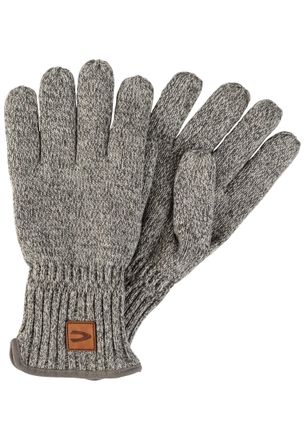 Camel Active Herren Melierte Strickhandschuhe mit warmen Futter Hellgrau, menswear-XXL