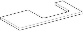 Keramag Keramag - Geberit one Waschtischplatte, Ausschnitt rechts, 105x3x47 cm
