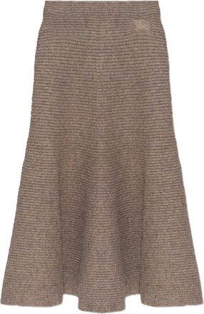 Burberry jupe évasée en maille côtelée - Tons neutres
