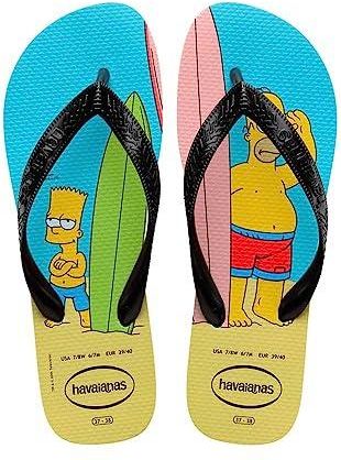 Havaianas Simpsons Unisex Tongs, Bleu/Noir, 35/36 EU