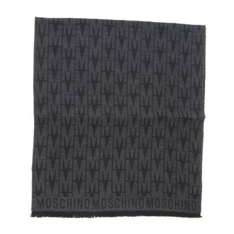 Moschino Logo Bicolor Wollschal - - Accessories - Herren - Schwarzk - ONE SIZE